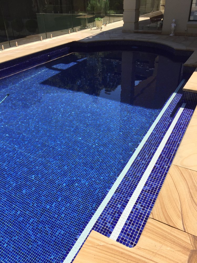 Mykonos Glass Pool Mosaic Tile | FINN Tiles